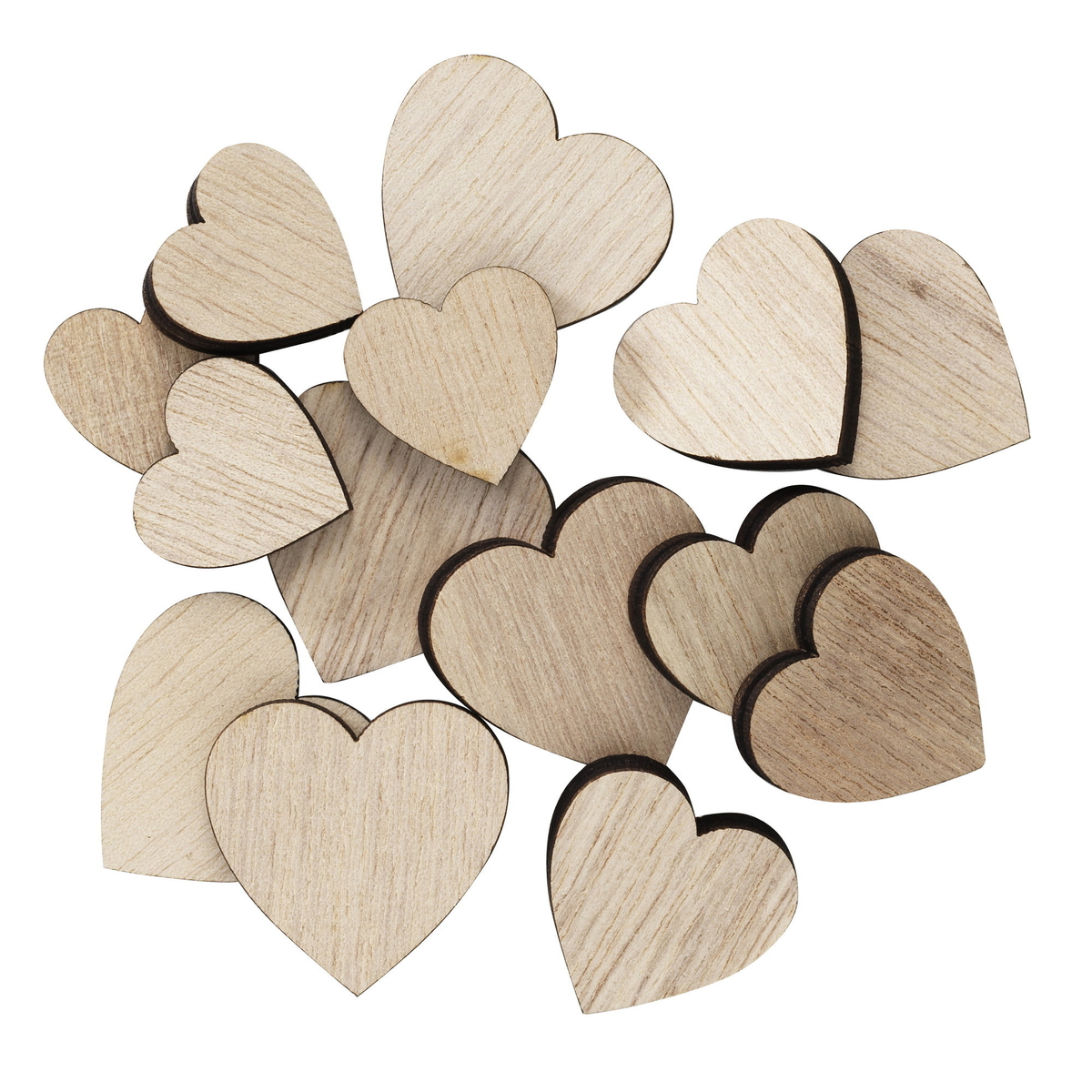 36 trefigurer i form av hjerter i 3 ulike størrelser | Panduro