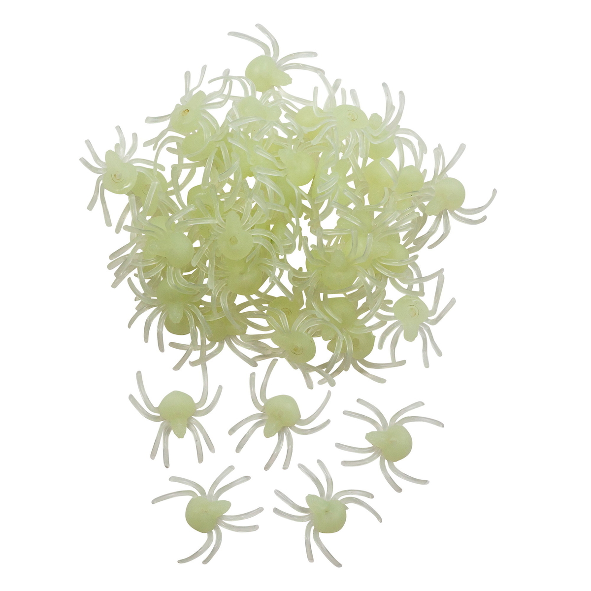 50 självlysande / glow in the dark spindlar – spring för livet! | Panduro