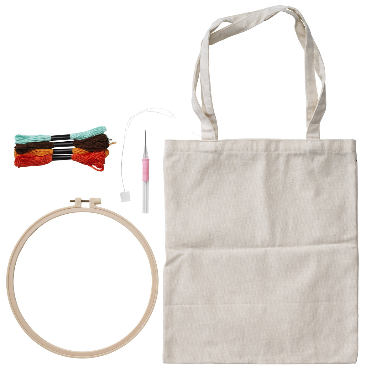 Dekorer et fint handlenett i tekstil med punch needling – verktøy og ...