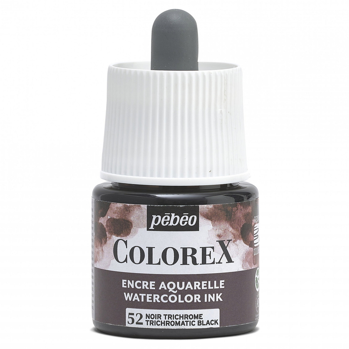 Colorex Watercolor Ink 45 ml Trichromatic Black – bøtte med akvarelblæk ...