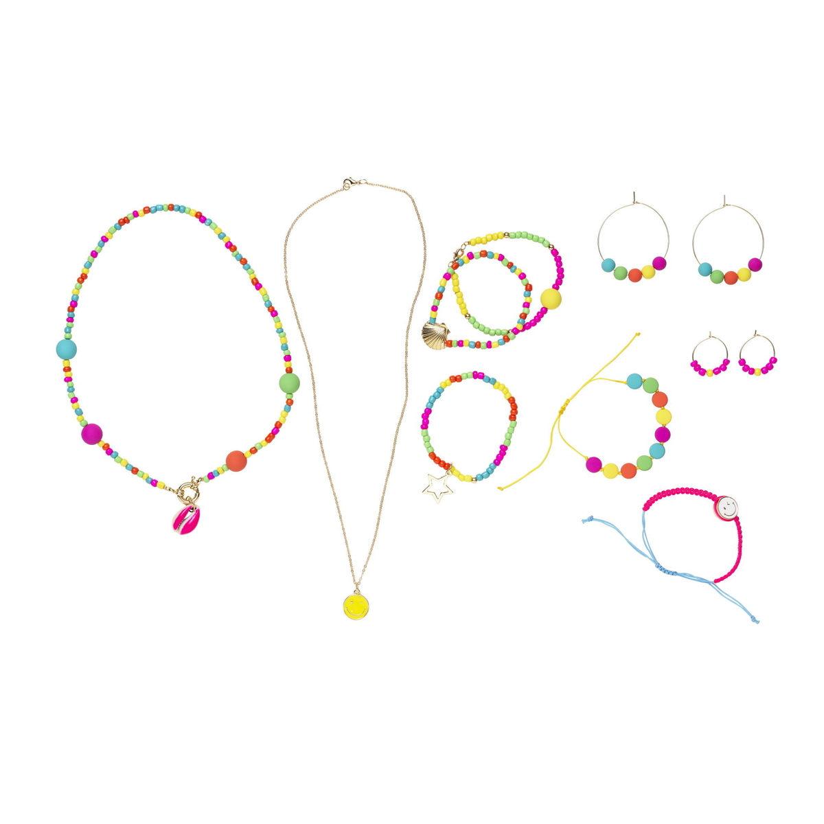 Happy neon charms jewellery kit – skapa dina egna vackra smycken ...