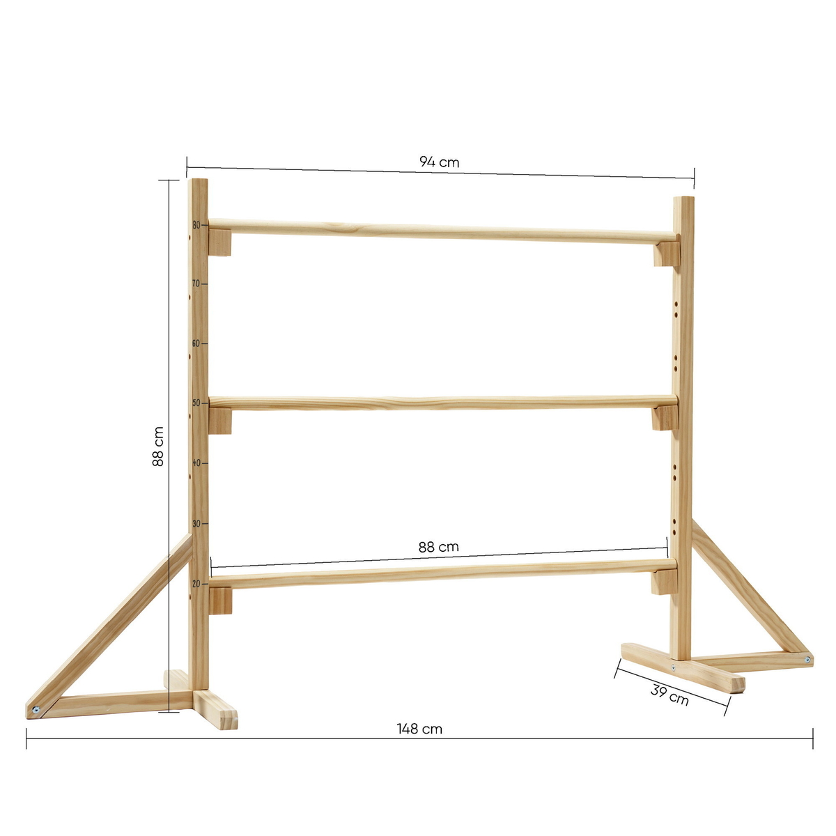 Hinder till käpphäst, bredd 148 cm, höjd 88 cm – 7 hinderhöjder från 20 ...