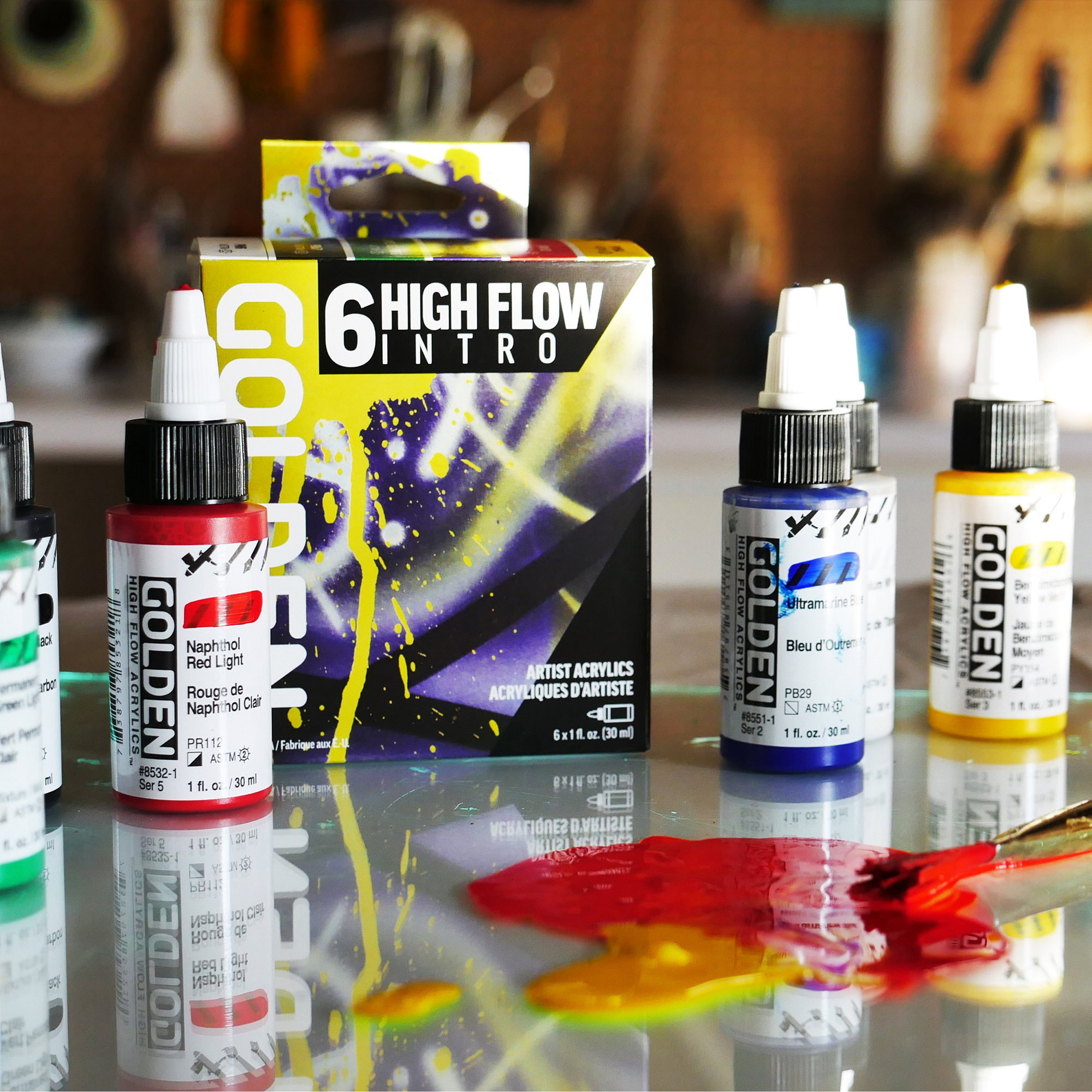 Golden Artist High Flow Acrylics Intro Set #068 | Panduro