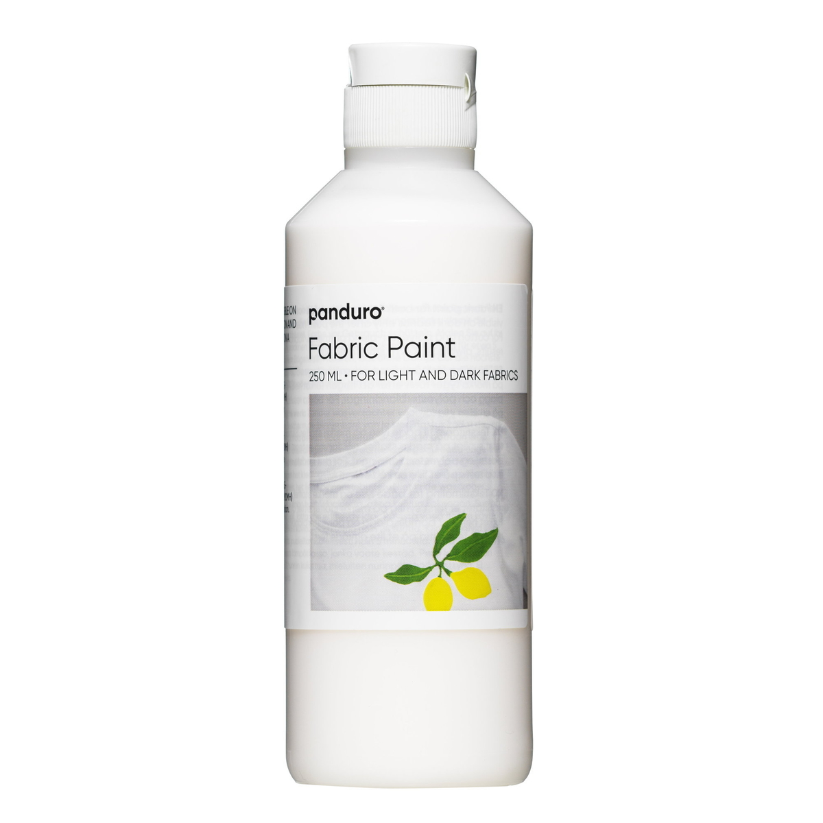 Fabric paint 250 ml – hvid tekstilfarve til både lyst og mørkt stof ...