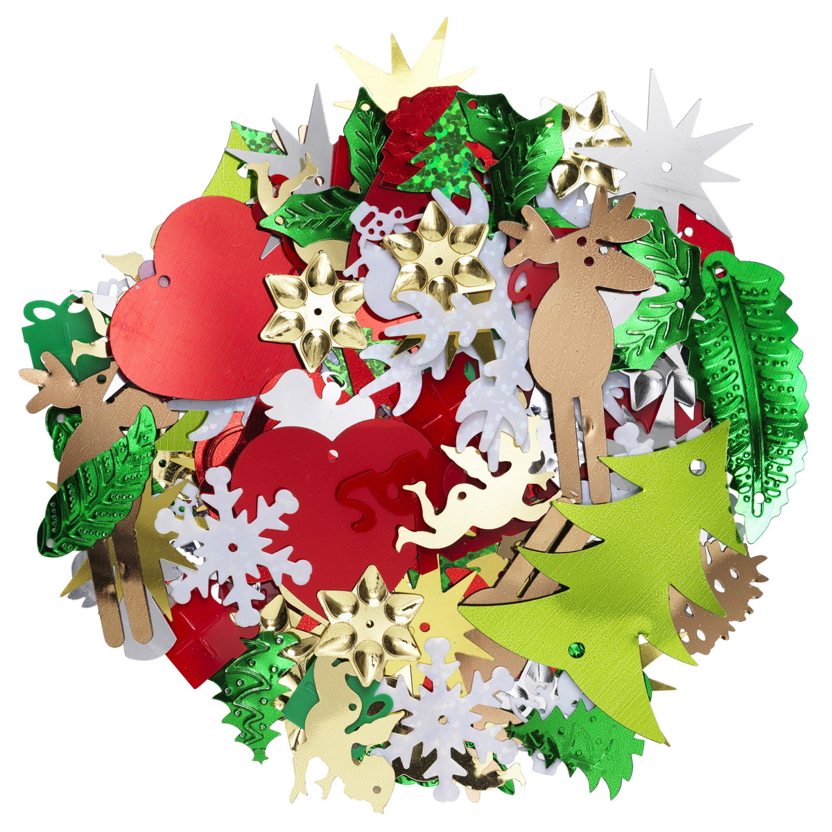 60 gram gnistrende paljetter med juletema | Panduro