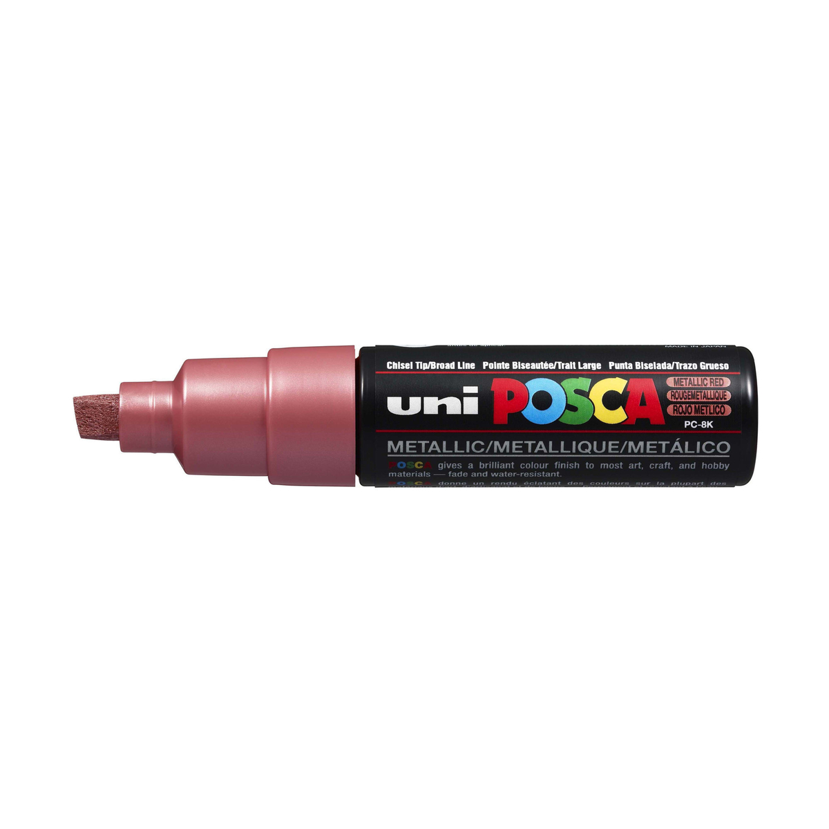 Posca PC-8K Metallic Red 860 (8 mm broad tip / chisel) | Panduro