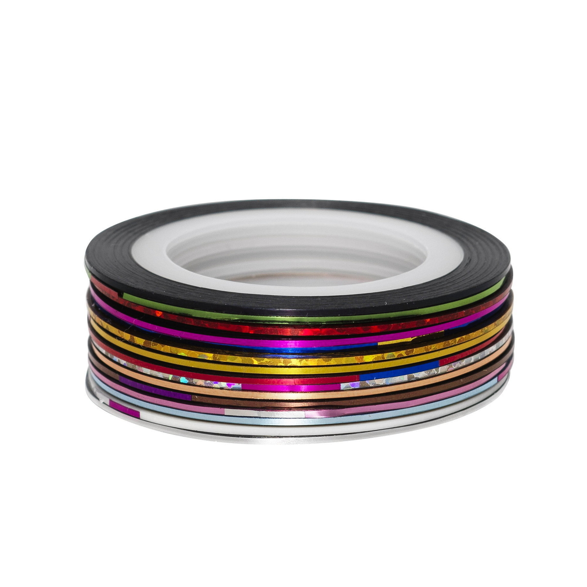 Smal 1 mm tape med metallicfarger på 1 rull, både ensfargede og ...