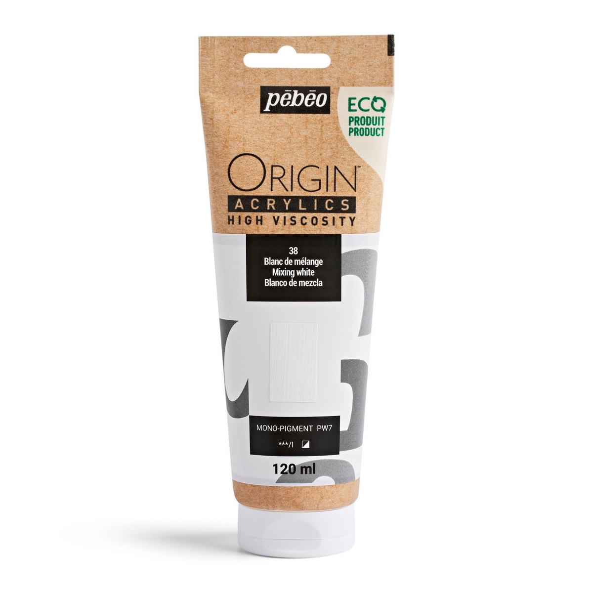 Pebeo Origin Acrylics akrylfärg 120 ml Mixing white 38 | Panduro
