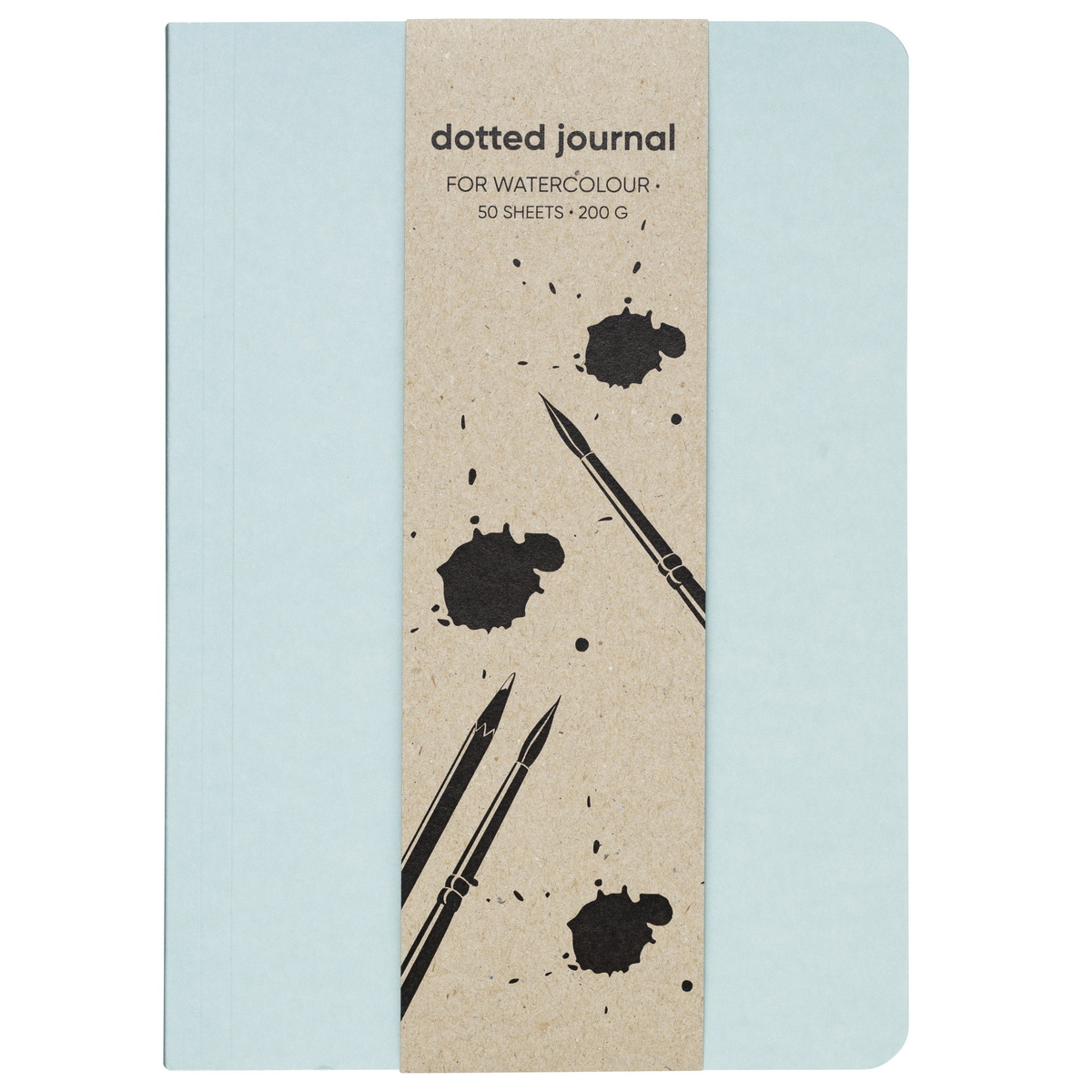 Dotted Journal för akvarell, blått omslag A5, 50 ark – 200 grams ytvikt ...