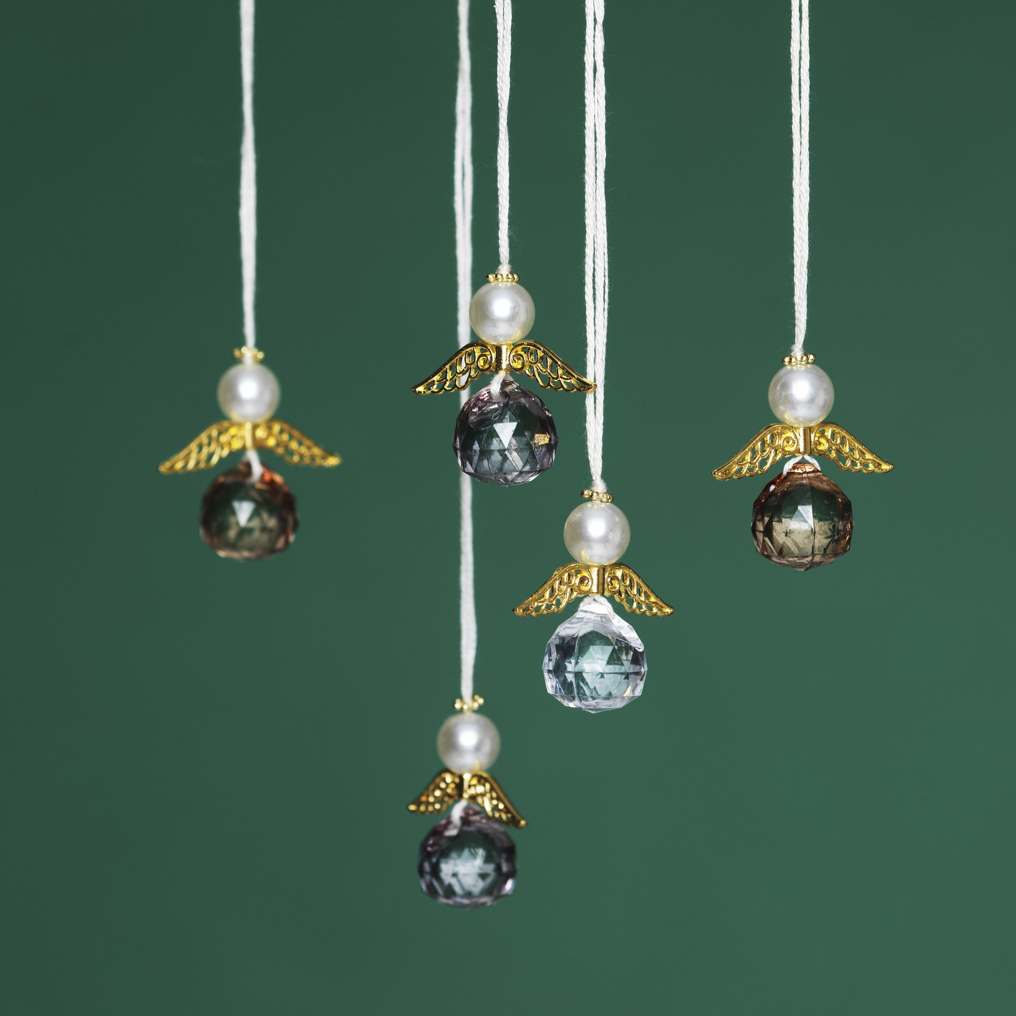 DIY-kit Sparkling Angels – pyssla 9 vackert gnistrande änglar. L. 3 cm ...