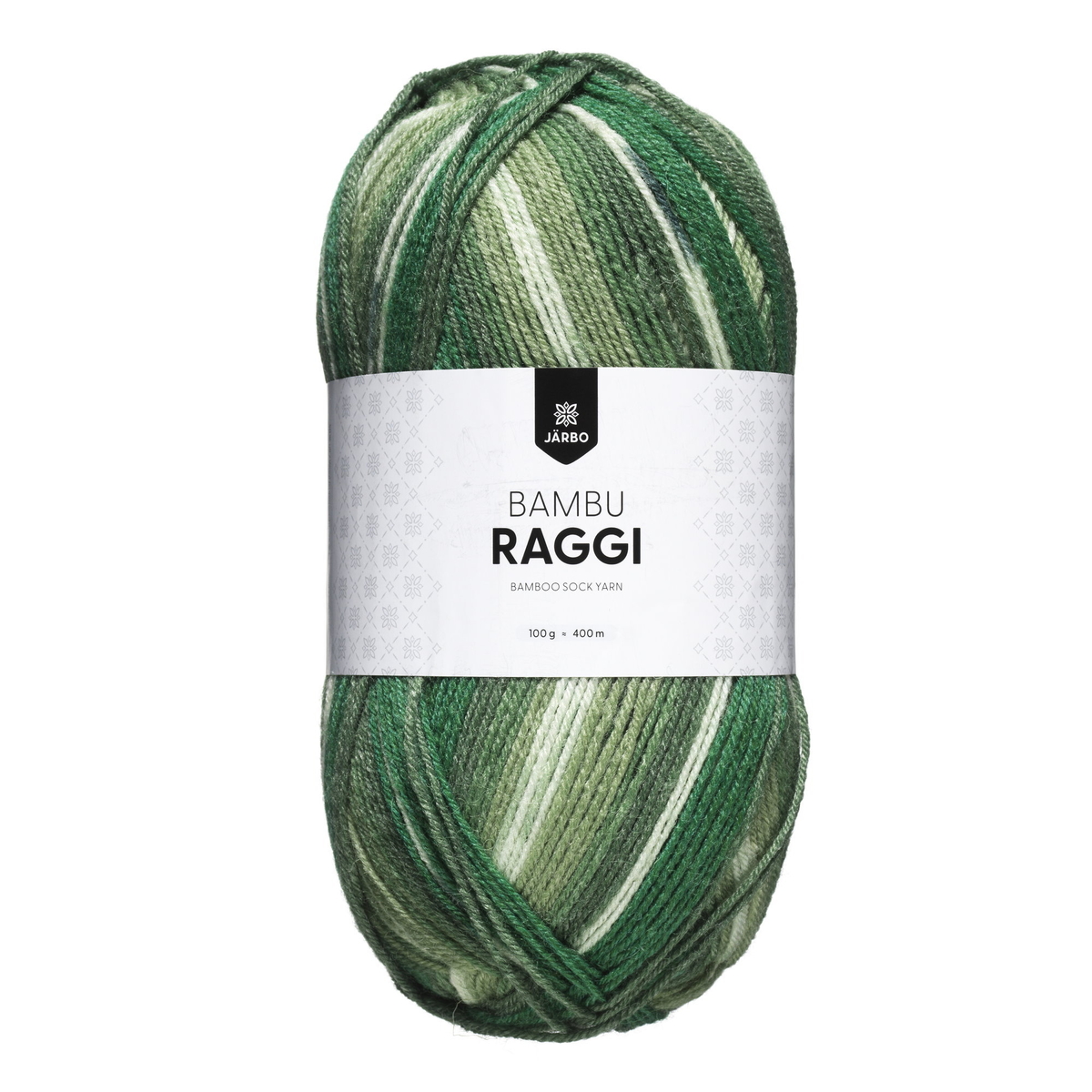 Garn Järbo Bambu Raggi 50g limemelerat – 17210 Aloe vera print | Panduro