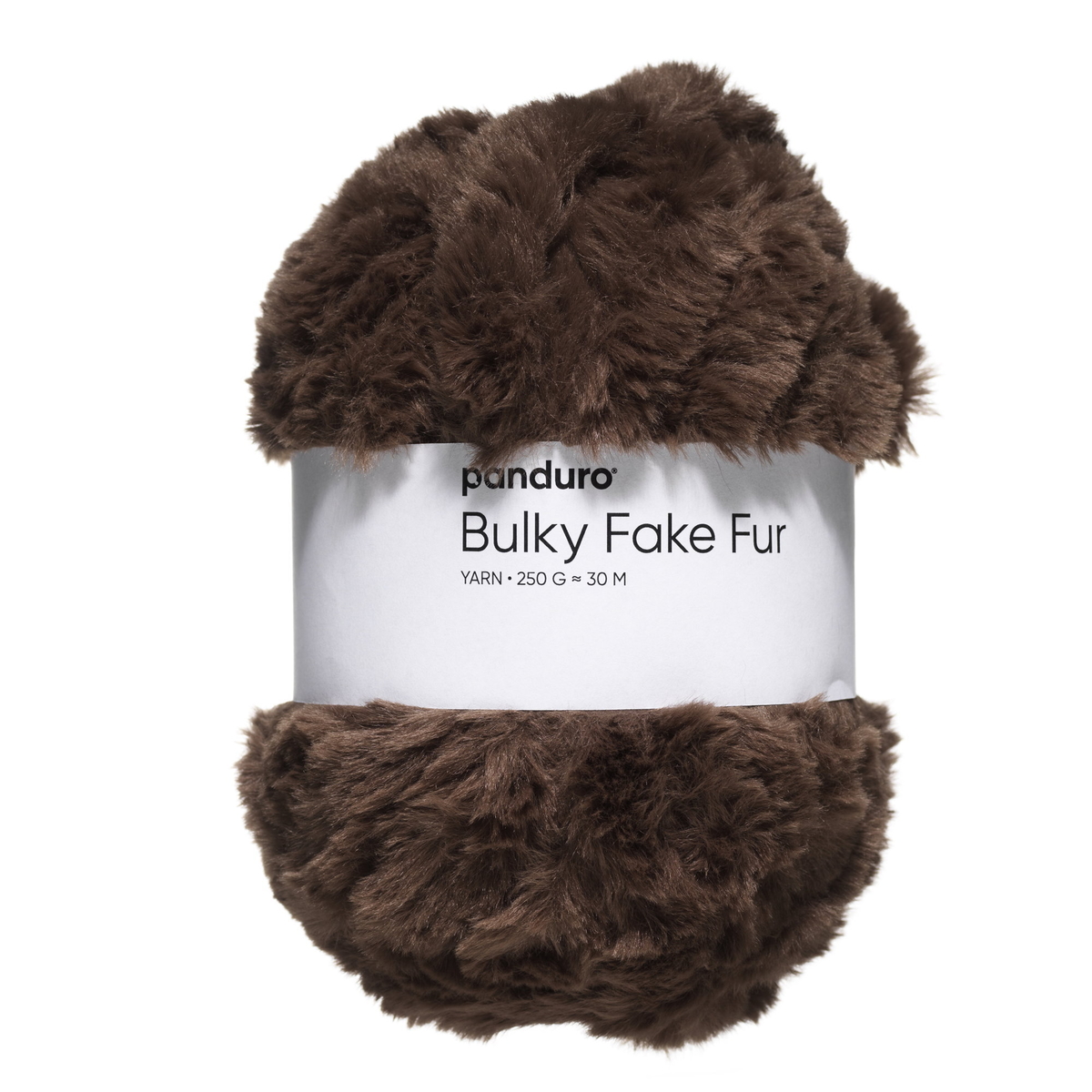 Garn Bulky Fake Fur 250g brun | Panduro
