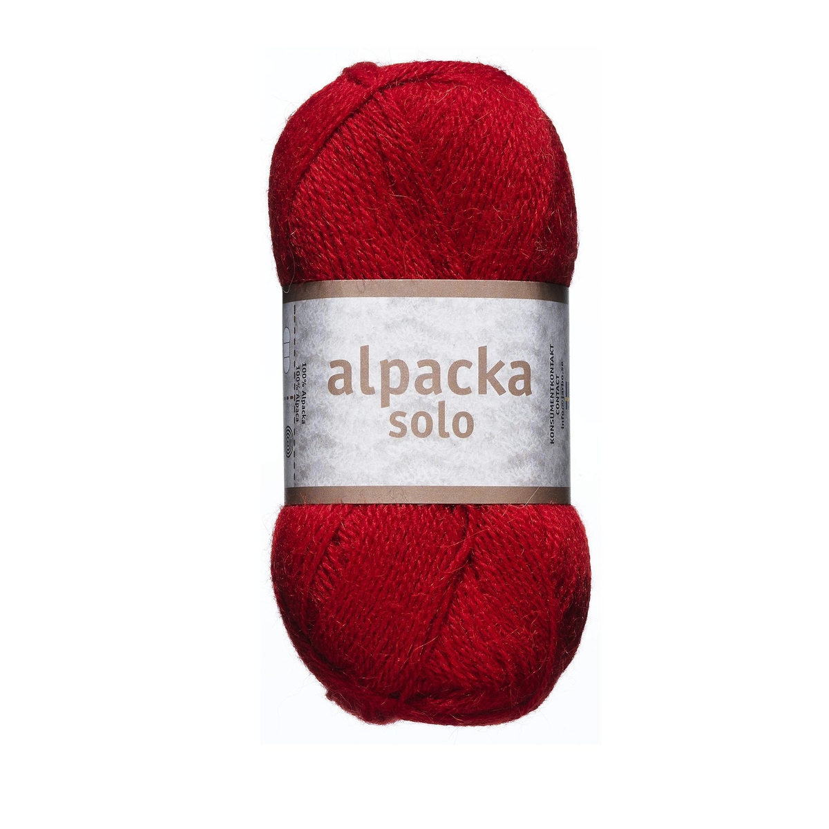 Ullgarn Järbo Alpacka Solo 50g röd – 29109 Lingonberry red | Panduro