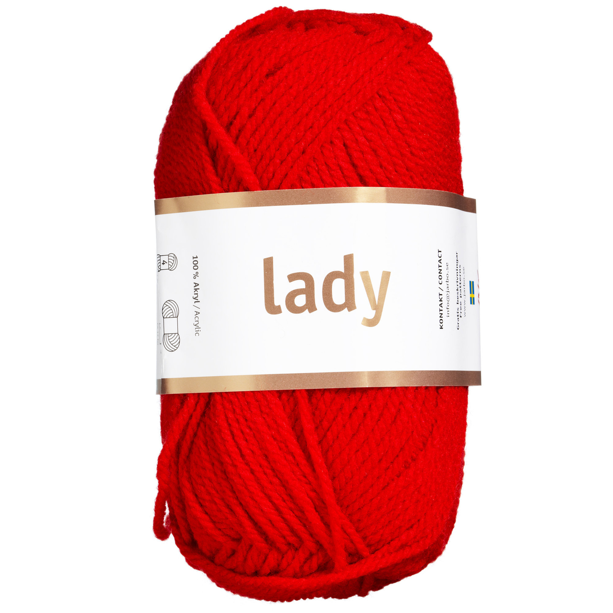 Garn Järbo Lady 50g röd – 44215 Red | Panduro