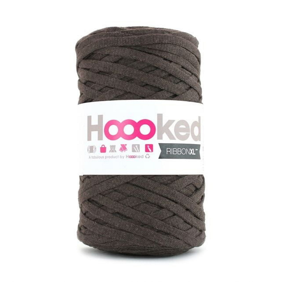 Hooked Ribbon XL garn 250 g brun – RXL39 Tobacco brown | Panduro