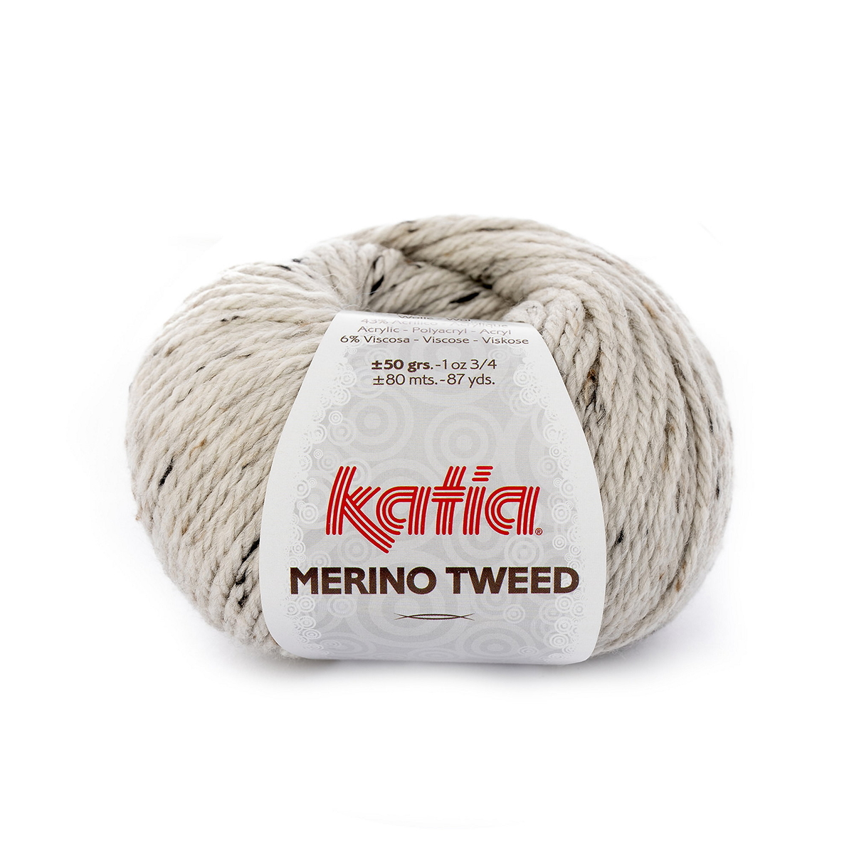 Garn Katia Merino Tweed 50g natur – 300 Ecru | Panduro