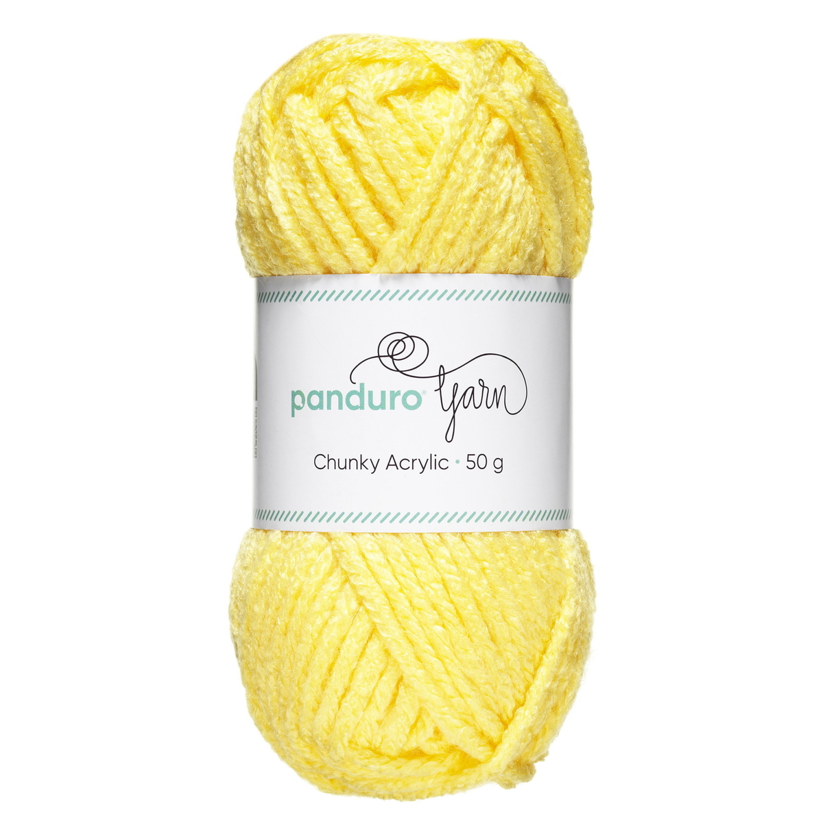 Garn Chunky Acrylic 50g ljusgul | Panduro