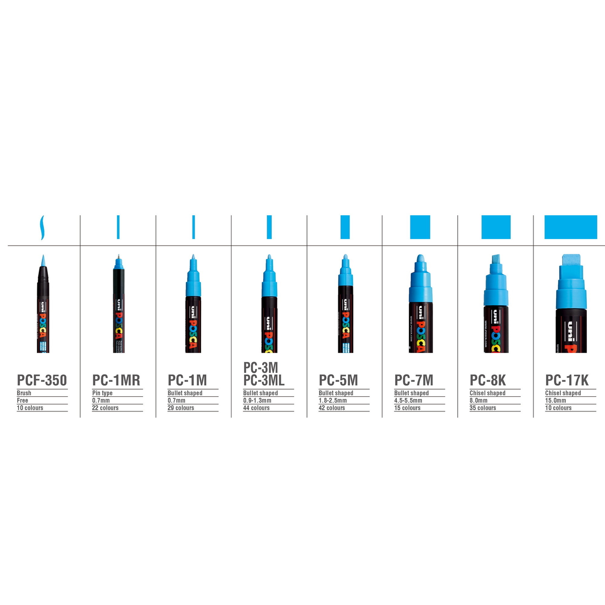 Posca PC-5M Soft colors 8-p | Panduro