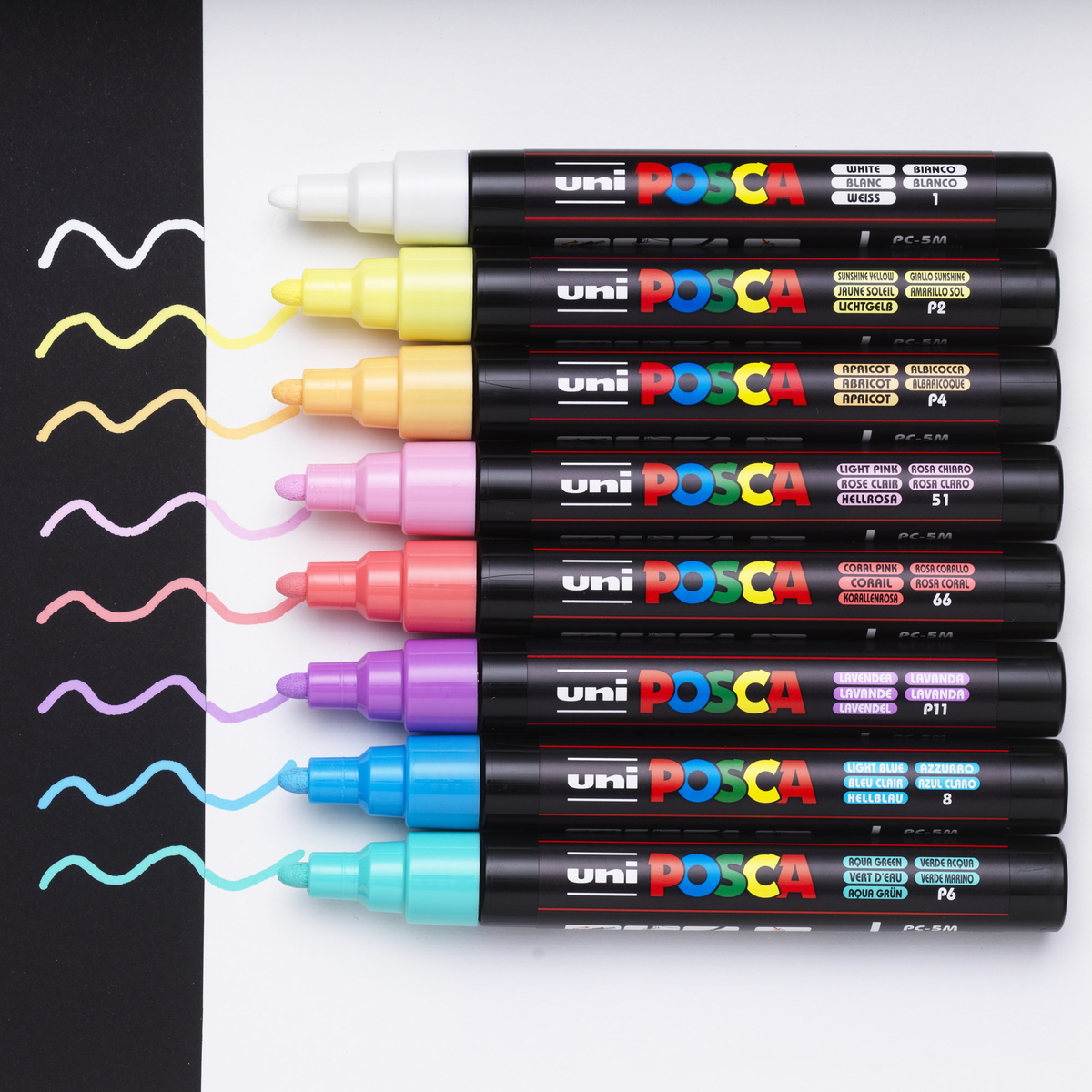 Posca PC-5M Soft colors 8-p | Panduro