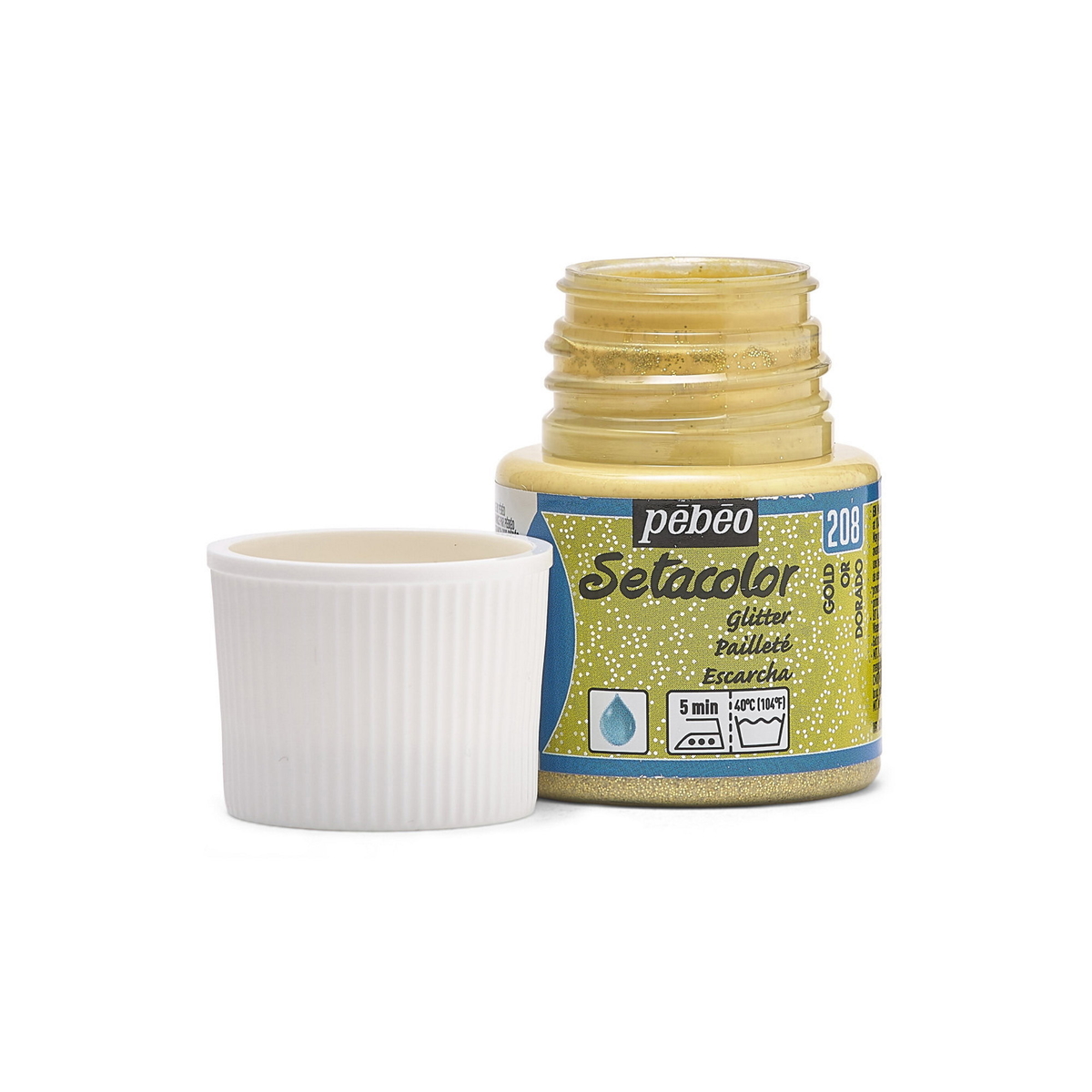 Pebeo Setacolor 45 ml textilfärg Glitter Gold | Panduro