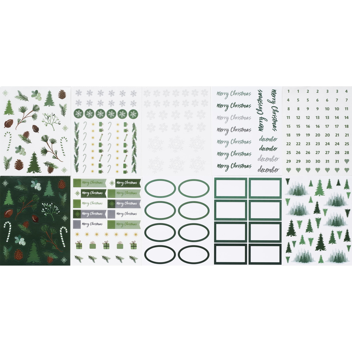 Stickersblok granskov 20 ark – 12x17 cm, 10 design – 2 ark af hvert ...