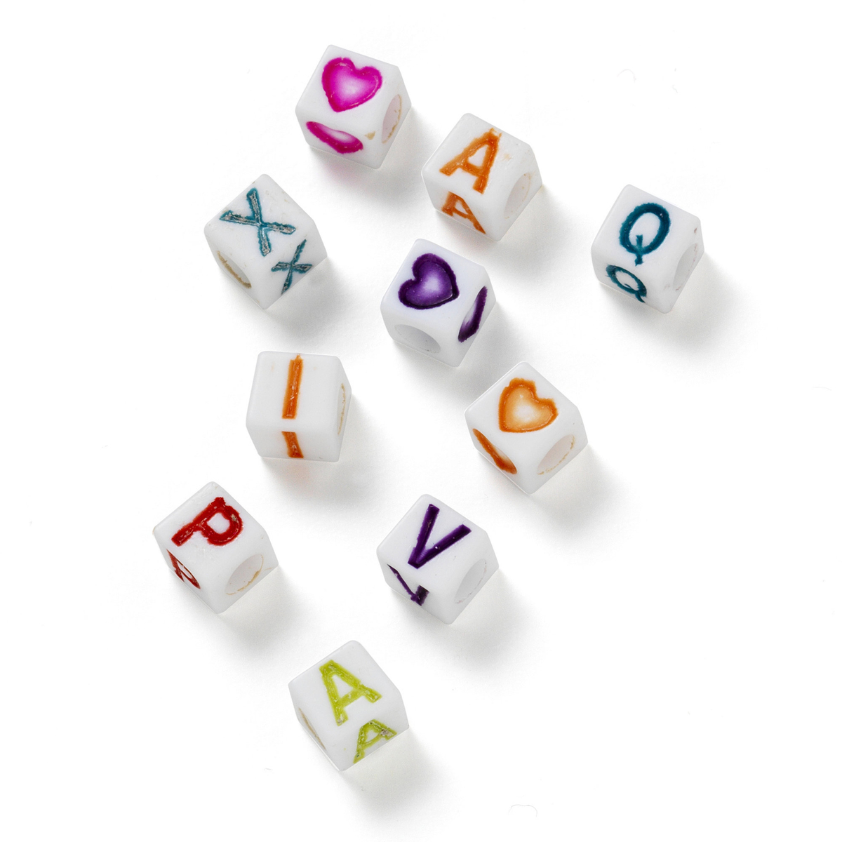 Perler bokstaver Hvite 500 stk | Panduro