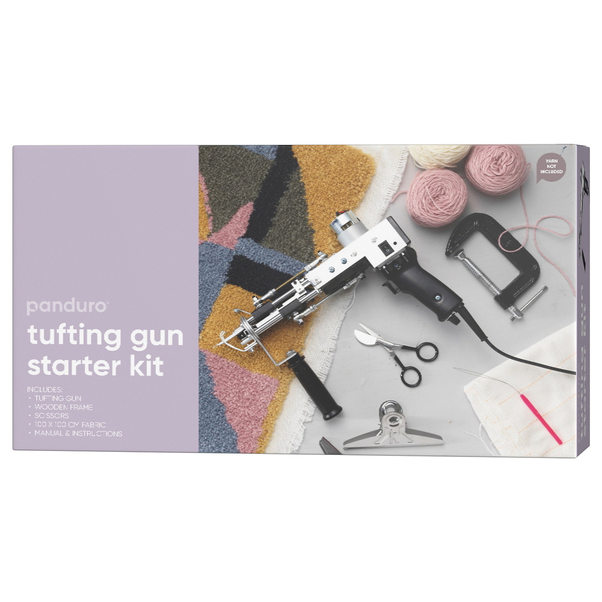 Tufting Gun start-kit, tuftnings-verktyg / tuftpistol, träram, tyg och ...