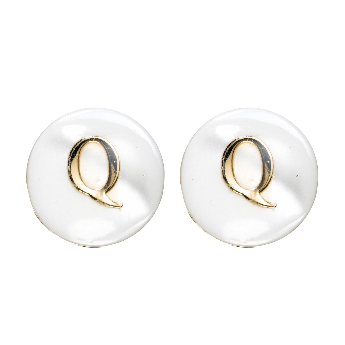 Bokstavperler av skjell Q – 2 stk. 8 mm i diameter | Panduro