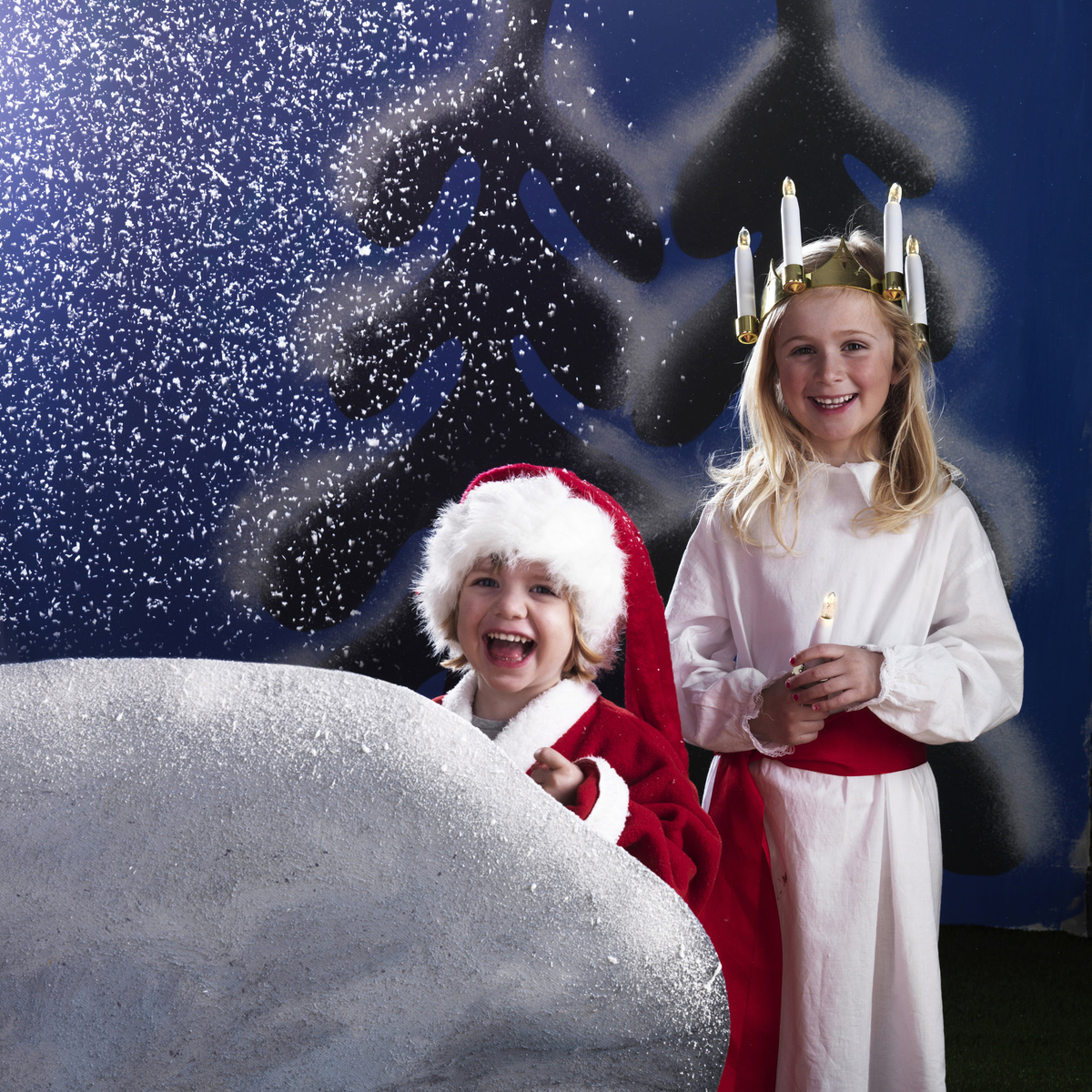 Tärnljus 17 cm guld