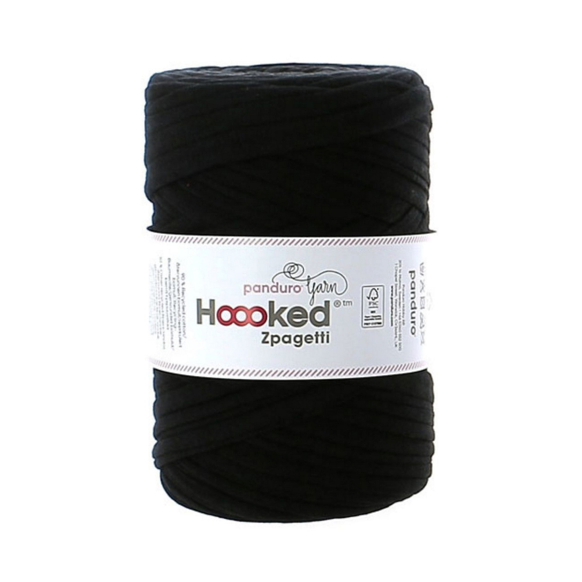 Hoooked Zpagetti Medium trikågarn 450g svart – Black shades ZP004-01 ...