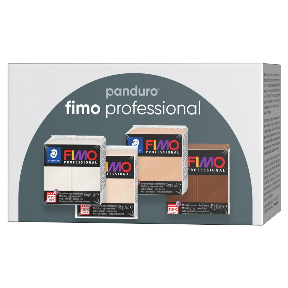 Fimo Professional 4×85 gram Fimo-lera – porslin, beige, sand och brun ...