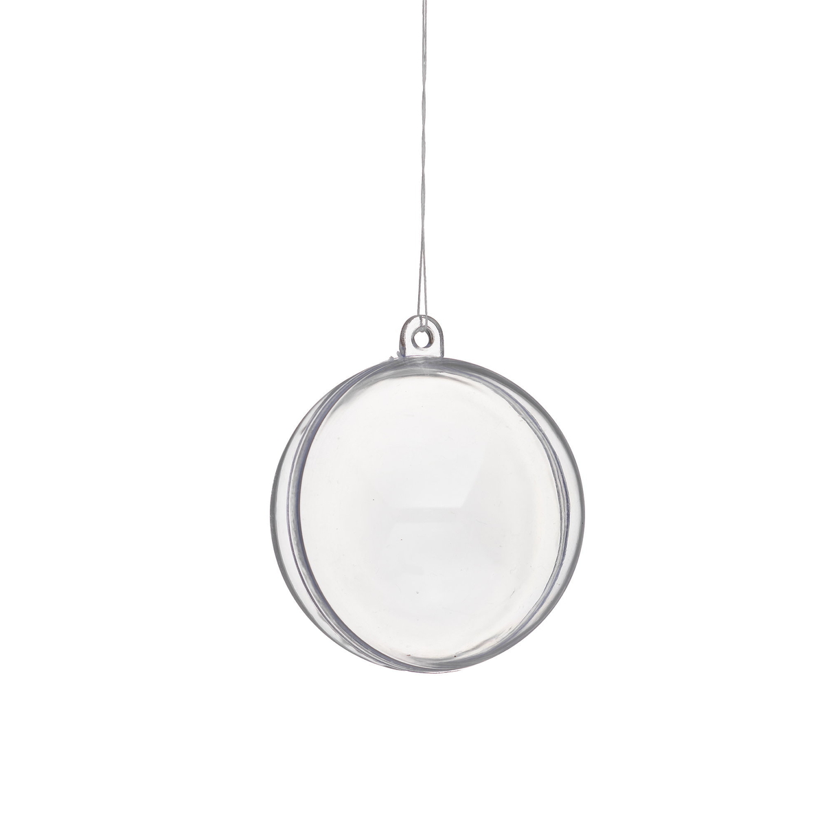 Delbara julkulor av plast, runda, 6 st. Ø5,5 cm | Panduro