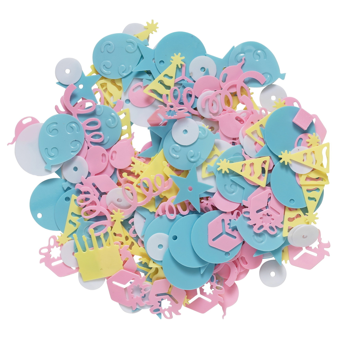 Paljettmiks selskap 55 g – en mengde pastellfargede paljetter for ...