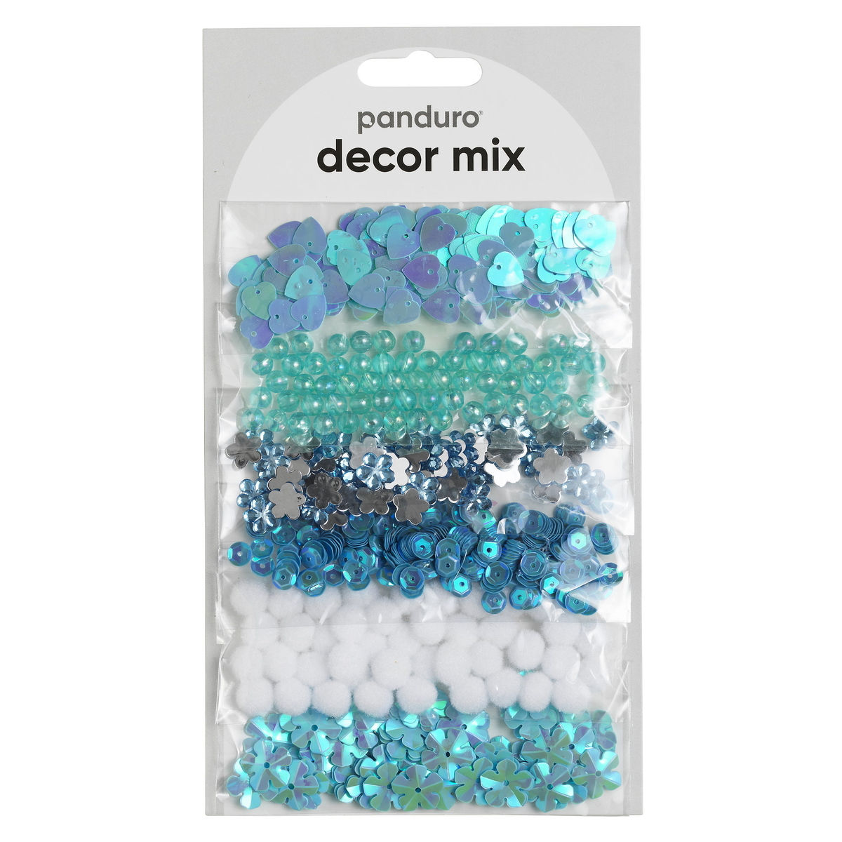 Dekormix blått, vitt & kristall – pyssla med paljetter i pastellfärger ...