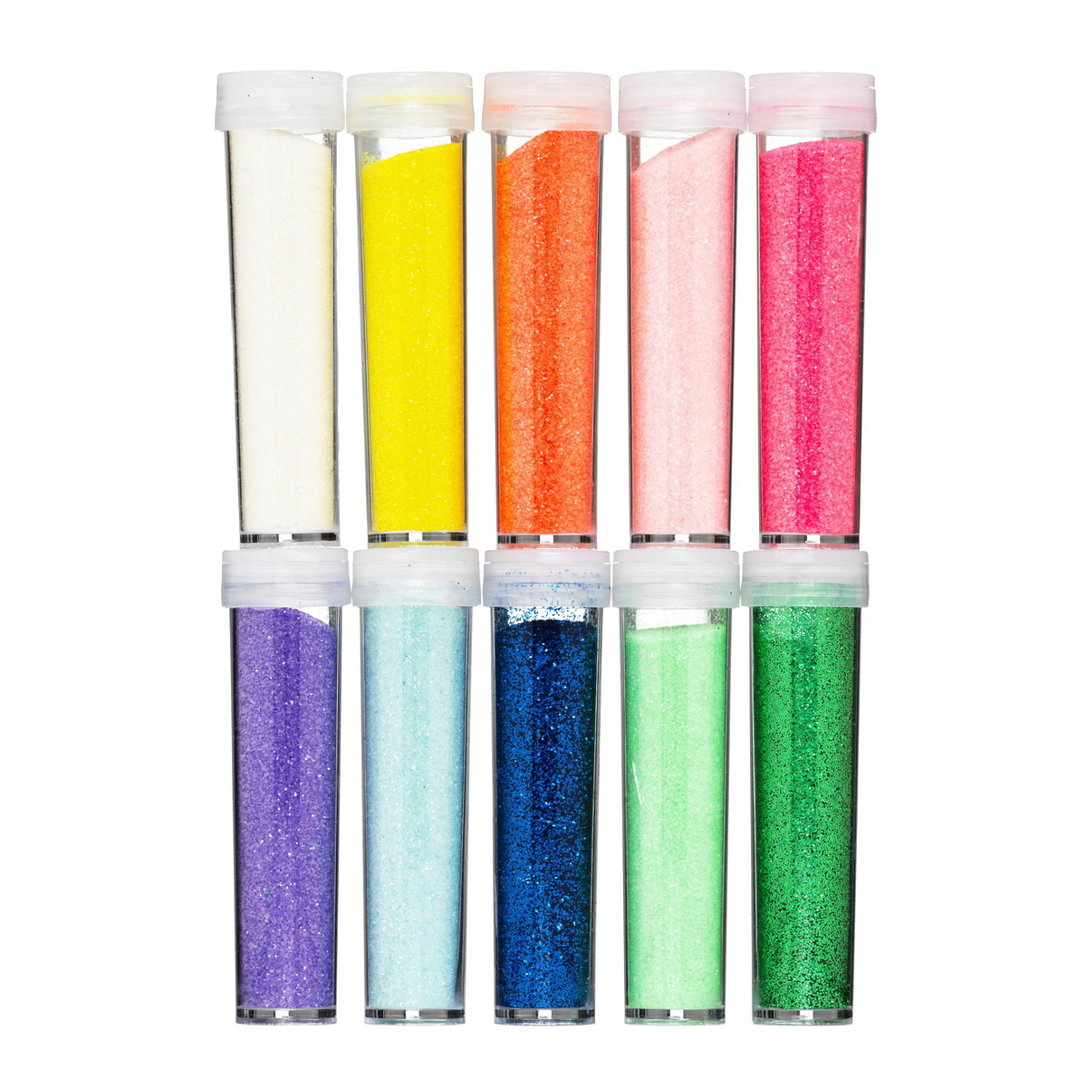 Glitter tillverkat av mer än 90% cellulosa, 10-pack à 7 gram i livliga ...
