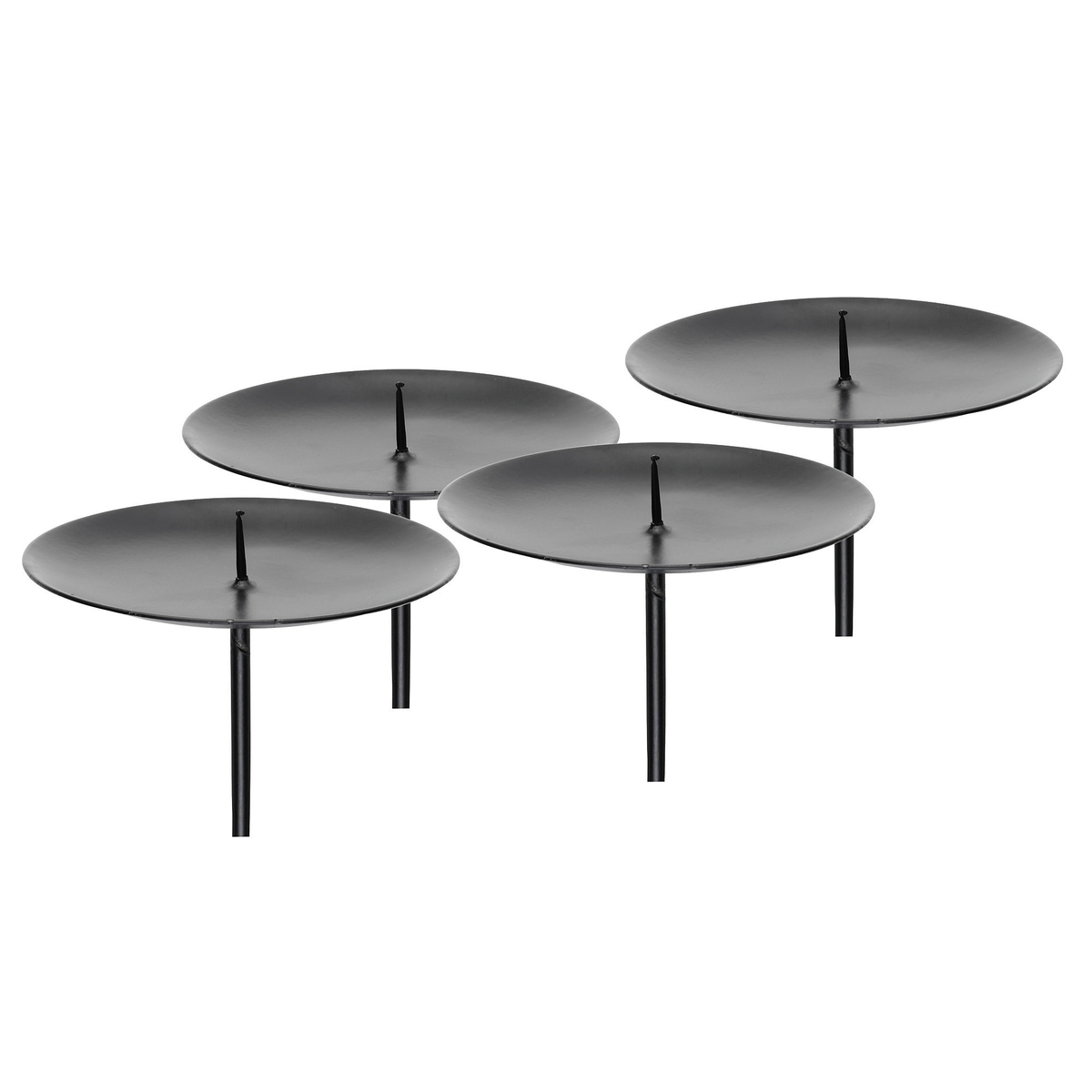 Lysholder med 4 cm stift til lidt større lys, Ø81 mm bred holder. Pakke med 4 stk. | Panduro