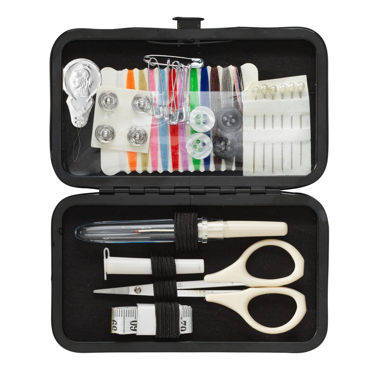 Syset rese-etui svart / guld