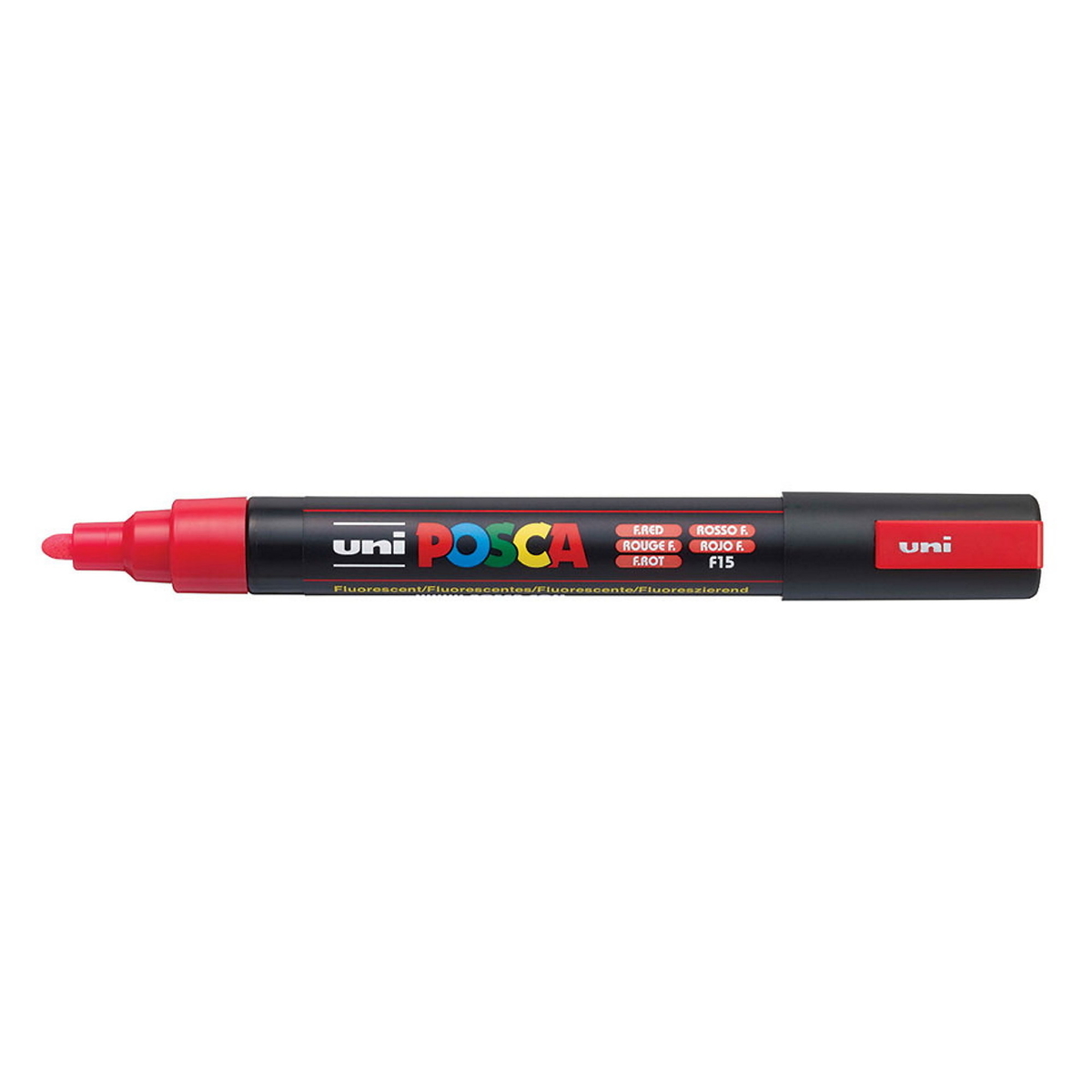 Posca PC-5M Fluorescent red 740 (1,8-2,5 mm) | Panduro