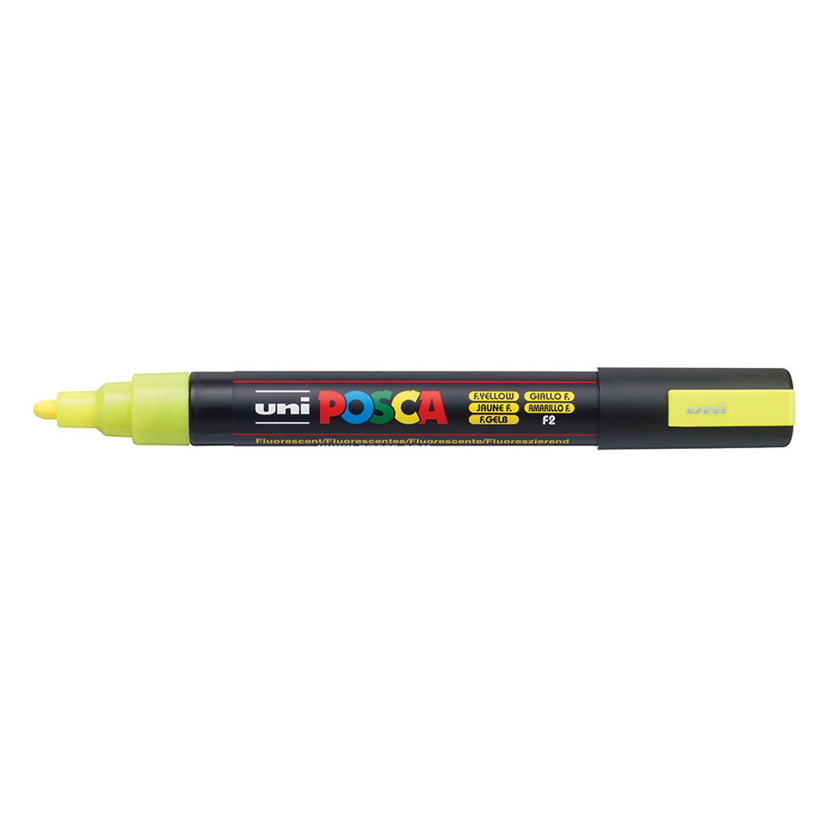 Posca PC-5M Fluorescent yellow 724 (1,8-2,5 mm) | Panduro