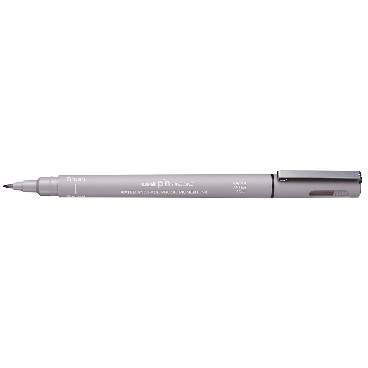 Uni Pin Fine Line Brush Light Grey – med penselspets | Panduro
