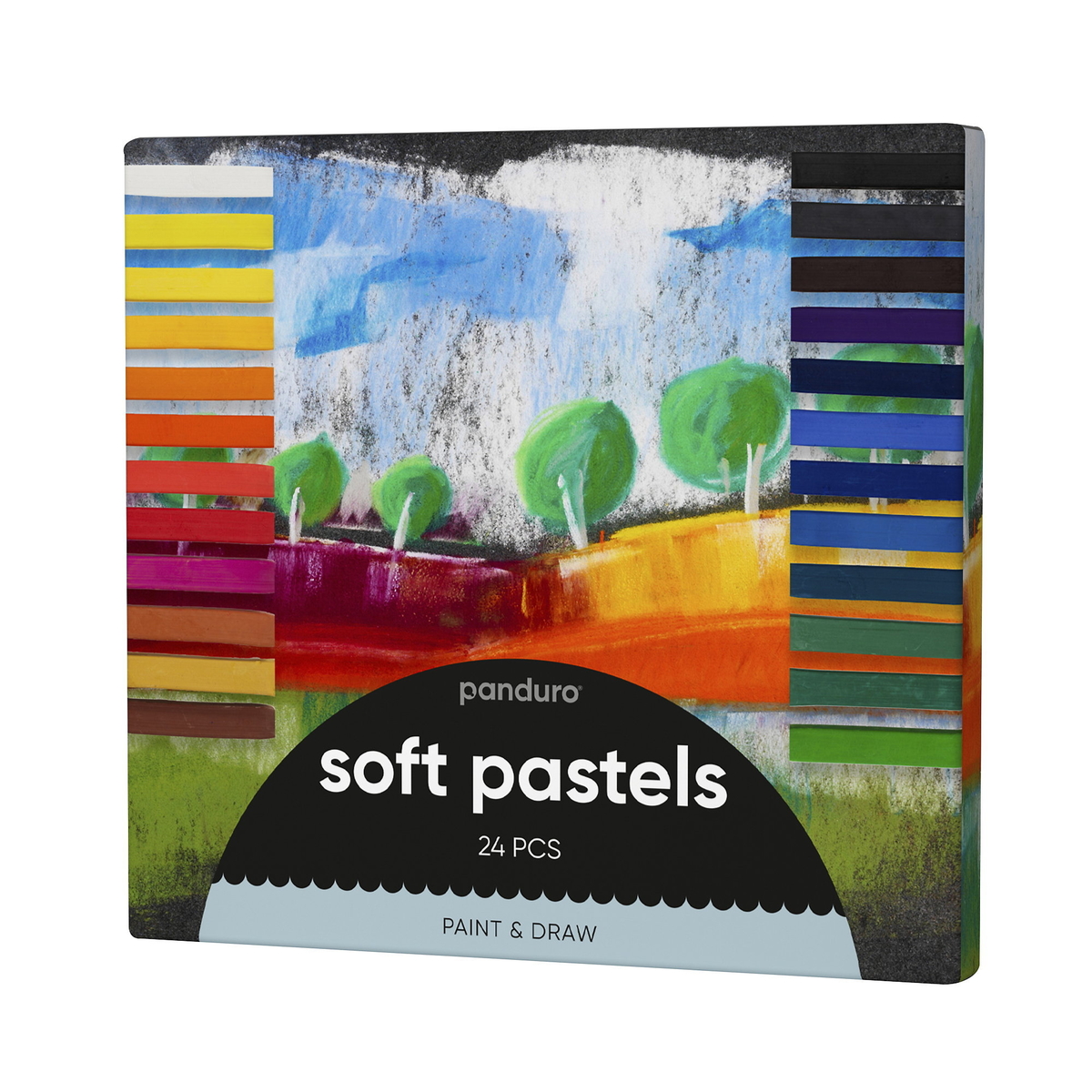 Panduro Soft Pastels set 24 – sæt med 24 stk. tørpastelkridt | Panduro