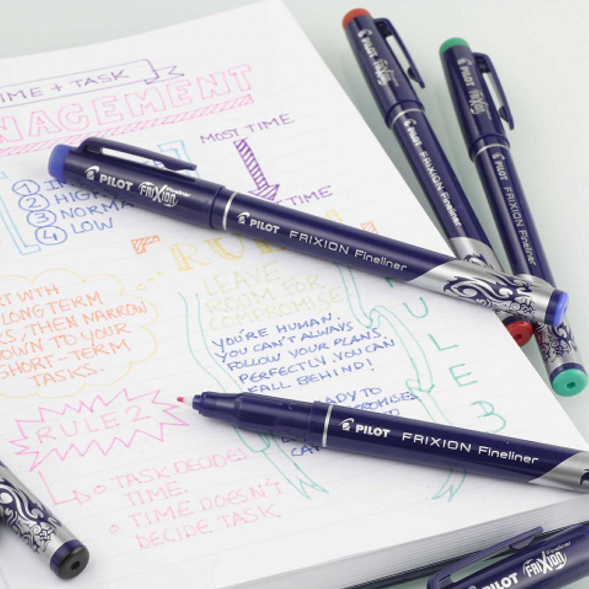 PILOT Frixion Fineliner svart | Panduro