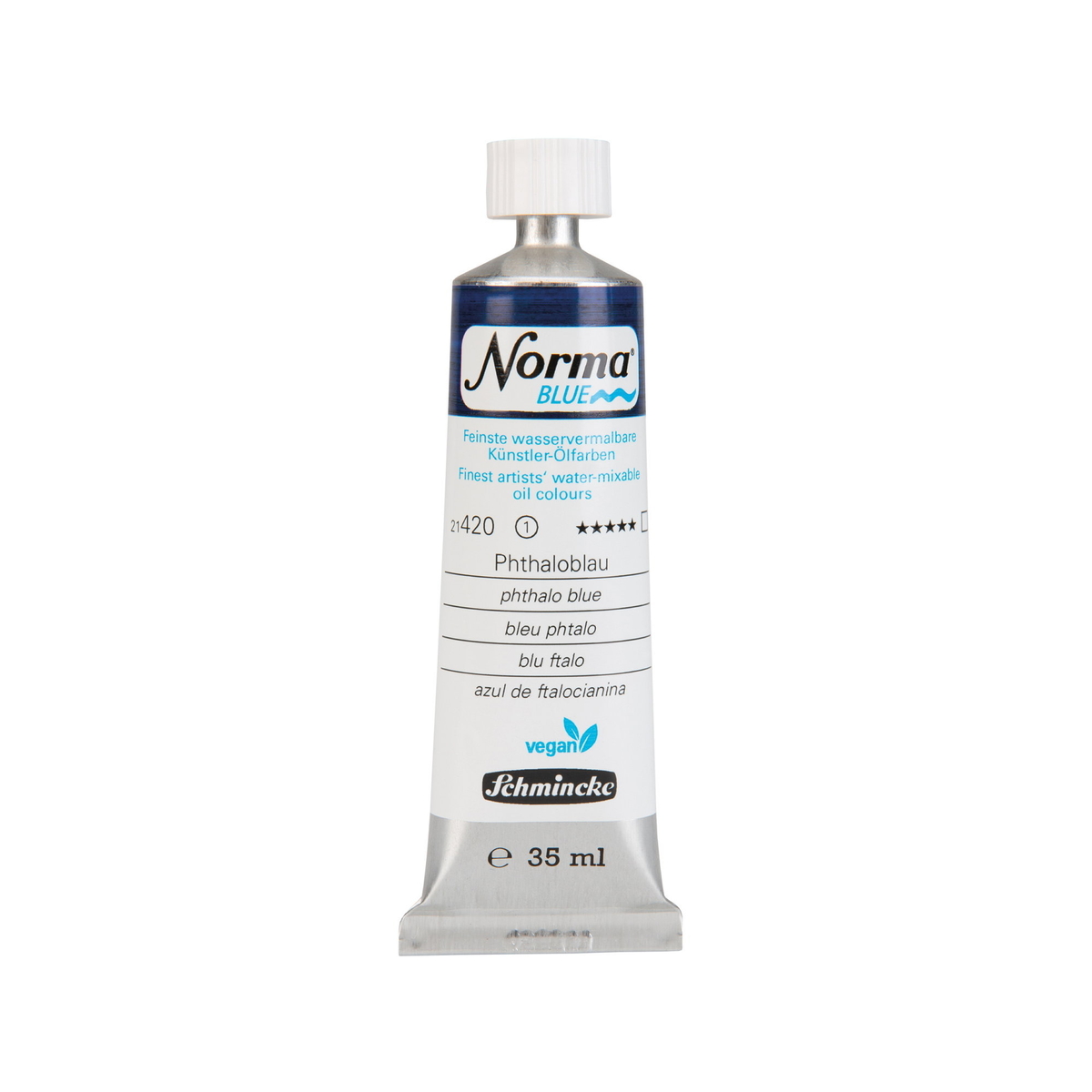 Schmincke Norma Blue vattenlöslig oljefärg 35 ml Phthalo blue 21420 ...