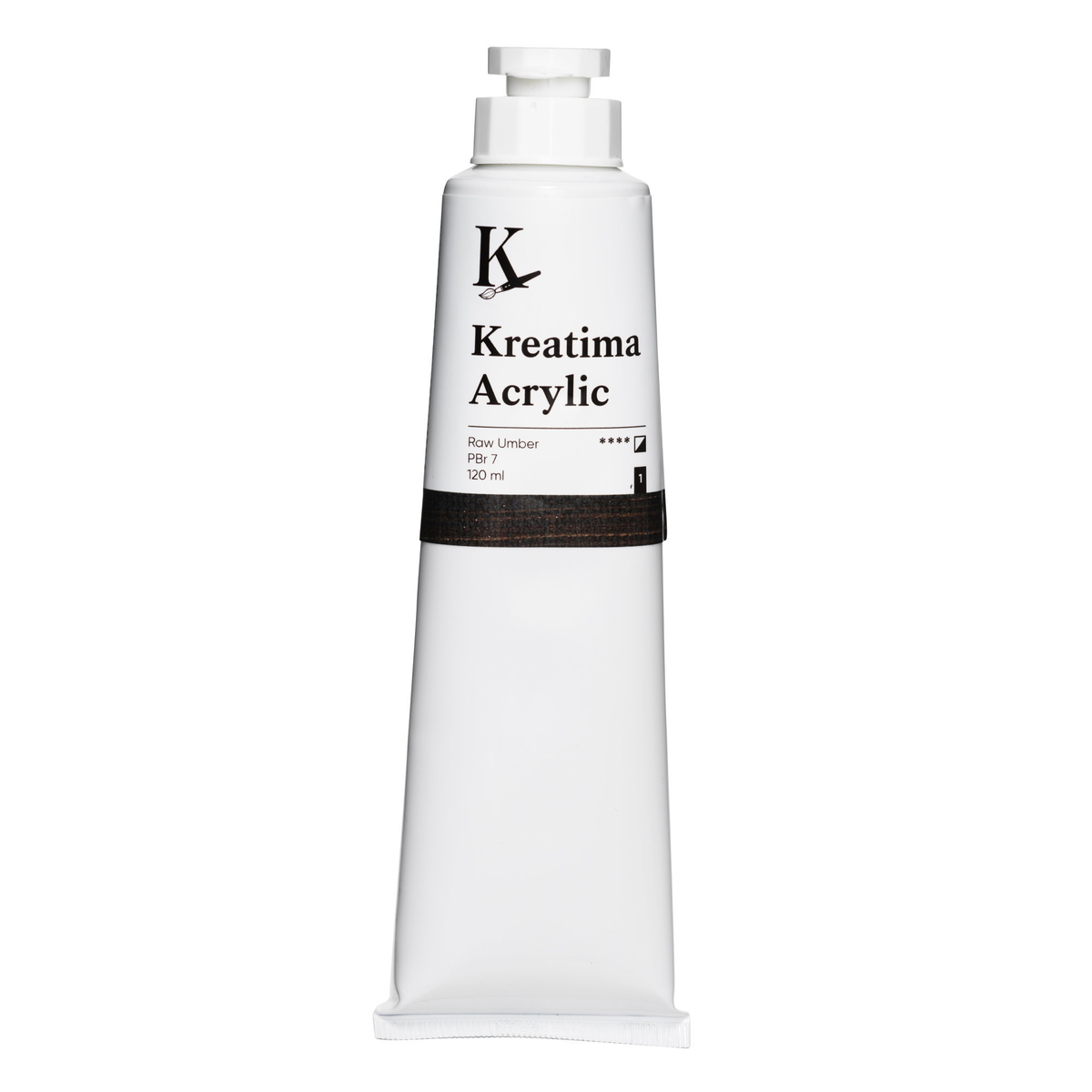 Kreatima Acrylic akrylfärg 120 ml – Raw Umber PBr 7 | Panduro