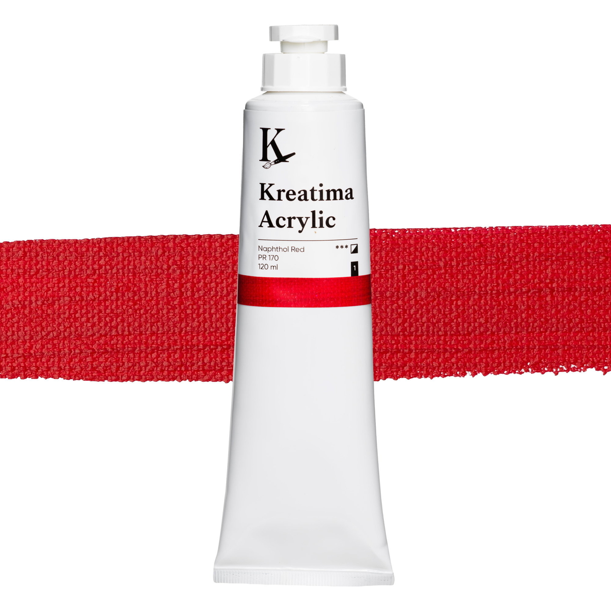 Kreatima Acrylic akrylfärg 120 ml – Naphthol Red PR 170 | Panduro