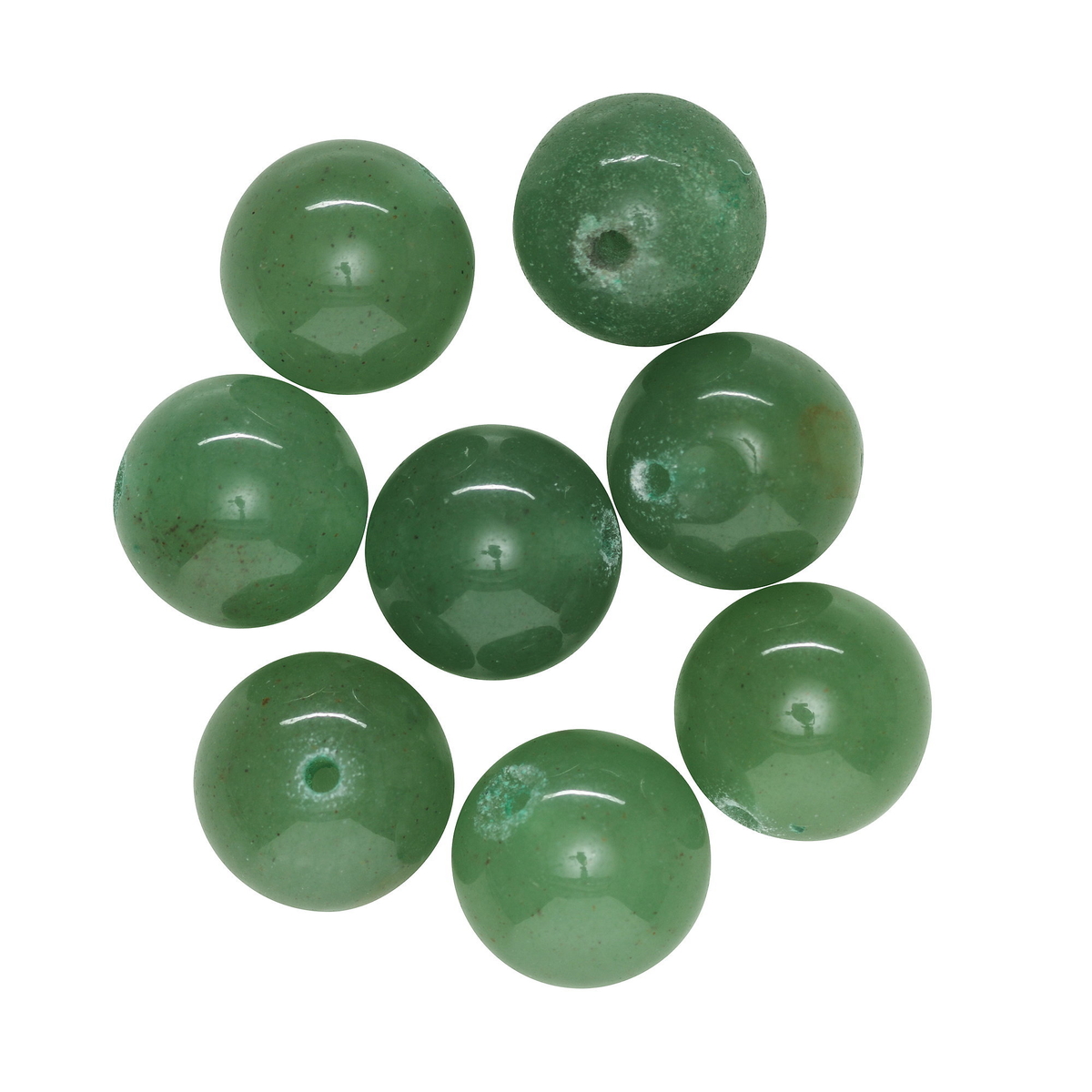 Semi-precious stone green Ø10 mm