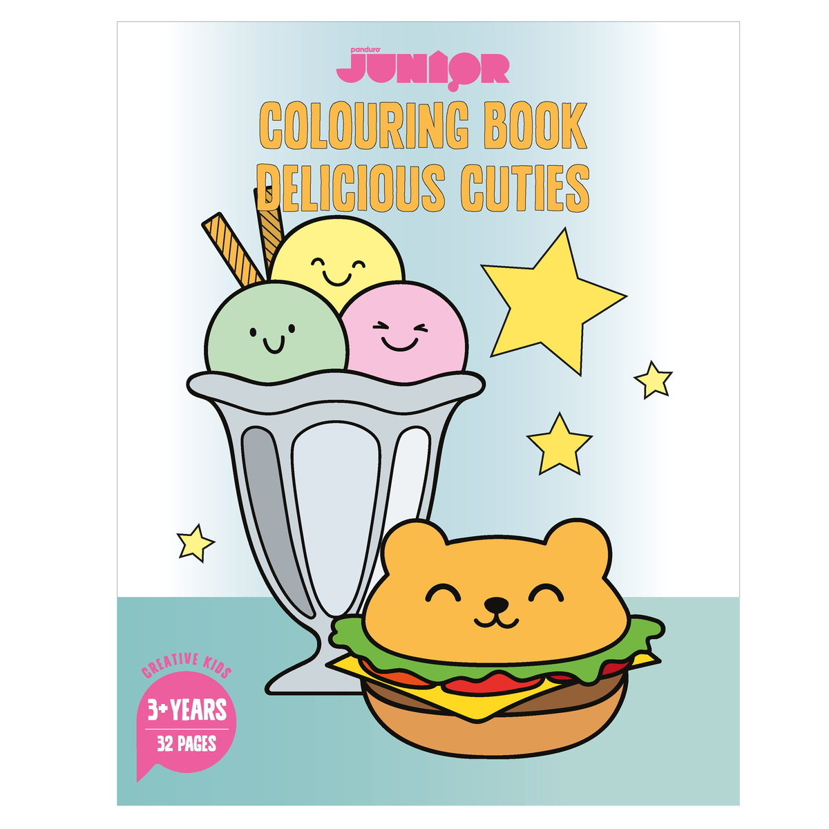 Målarbok – Gullig mat – Delicious cuties. 32 sidor, 21x26 cm, från 3 år ...