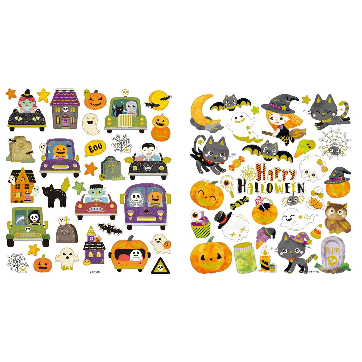 Stickers / klistermärken 4-pack halloween | Panduro