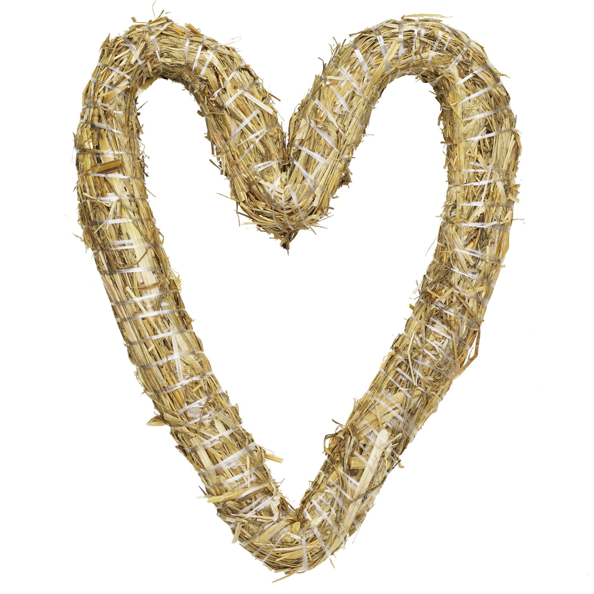 Halmkrans hjerte høyde 30 cm | Panduro