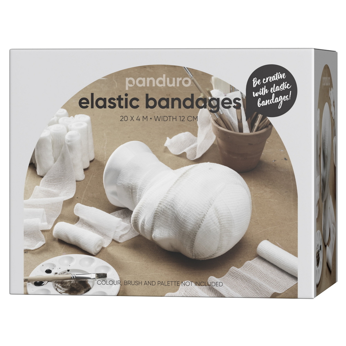 4 meter långa elastiska bindor, 12 cm breda – 20 stycken | Panduro